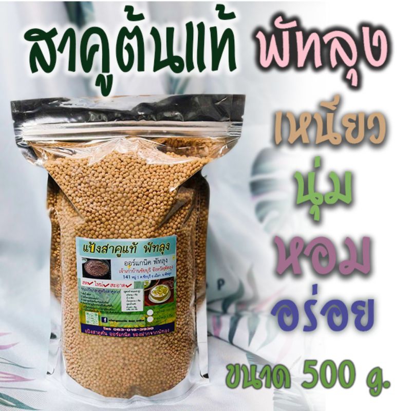 แป้งสาคูต้นแท้ พัทลุง (500g) ออร์แกนิค เม็ดสวยเกรดพรีเมี่ยม | Shopee Thailand