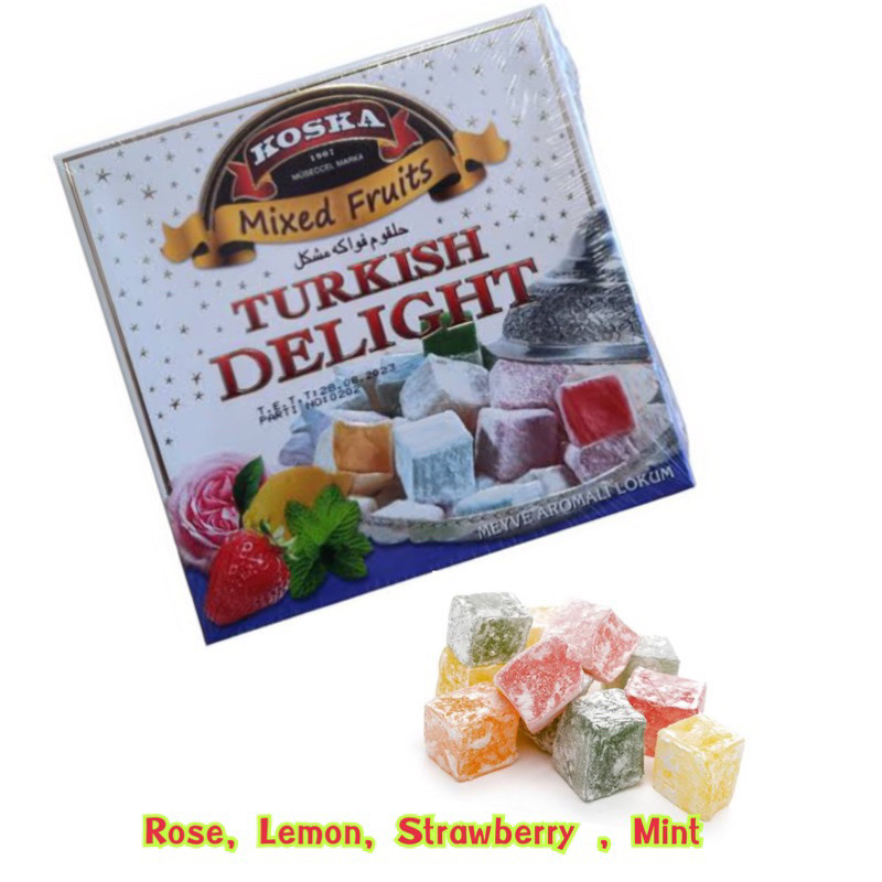 Turkish delight mixed fruits Koska 200 gr. | Shopee Thailand