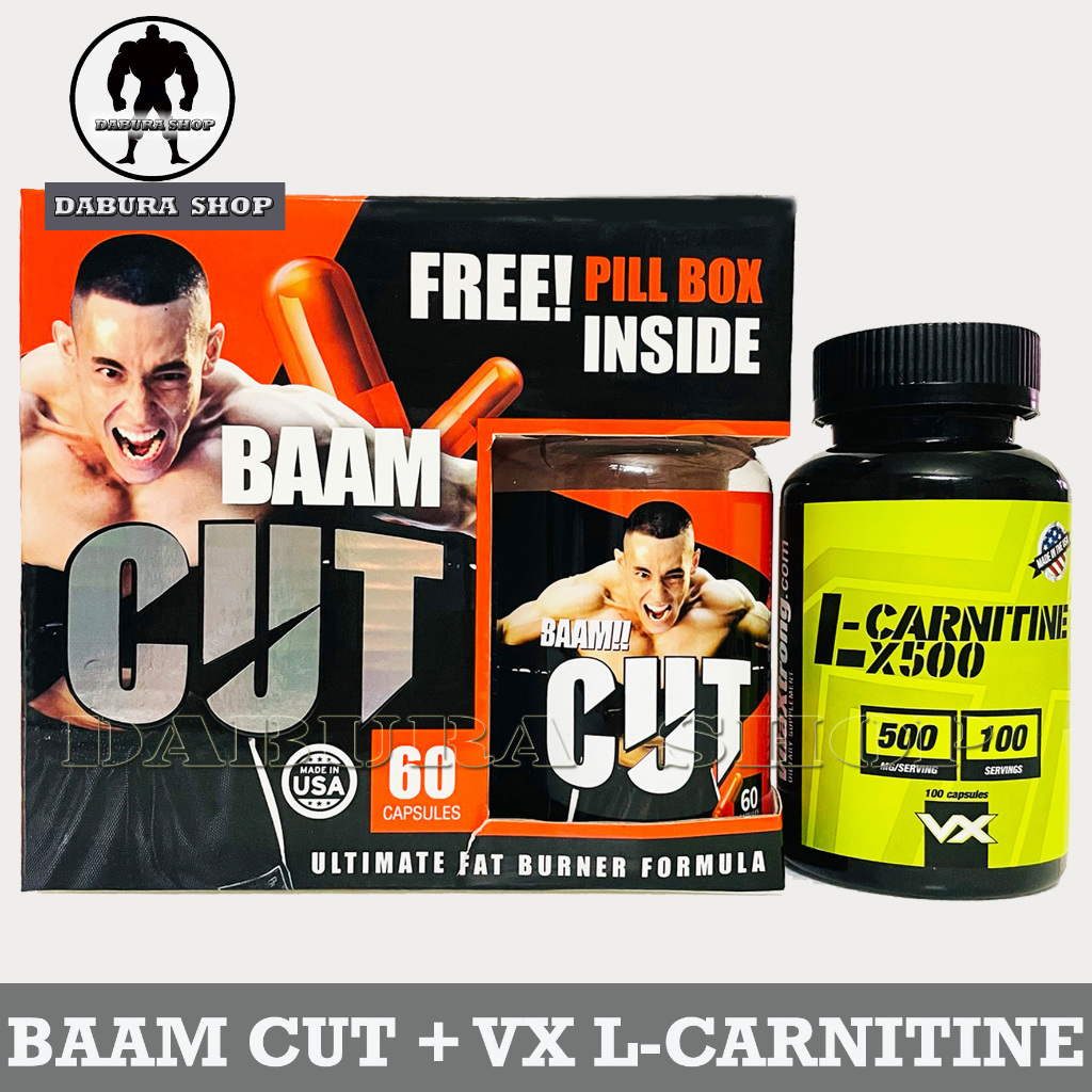 BAAM CUT 60 CAPSULES + VX L-CARNITINE X500 100 CAPSULES เผาผลาญไขมัน ลด ...