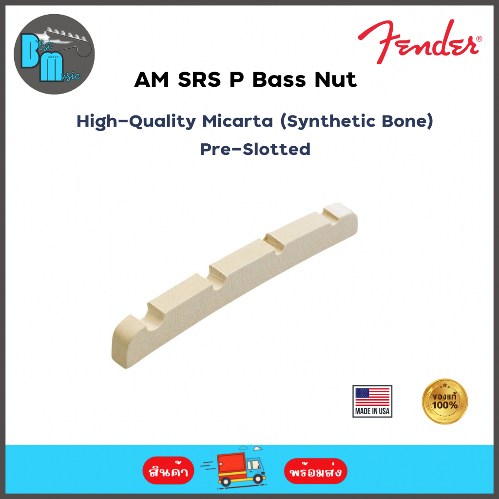 Fender Precision Bass Pre-Slotted Micarta String Nut นัทเบส สำหรับ P ...