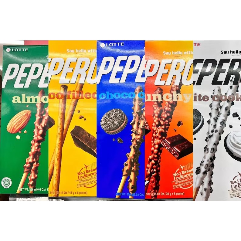 Korea Lotte Pepero Stick Biscuit Almond Crunky White Cookie Korea ...