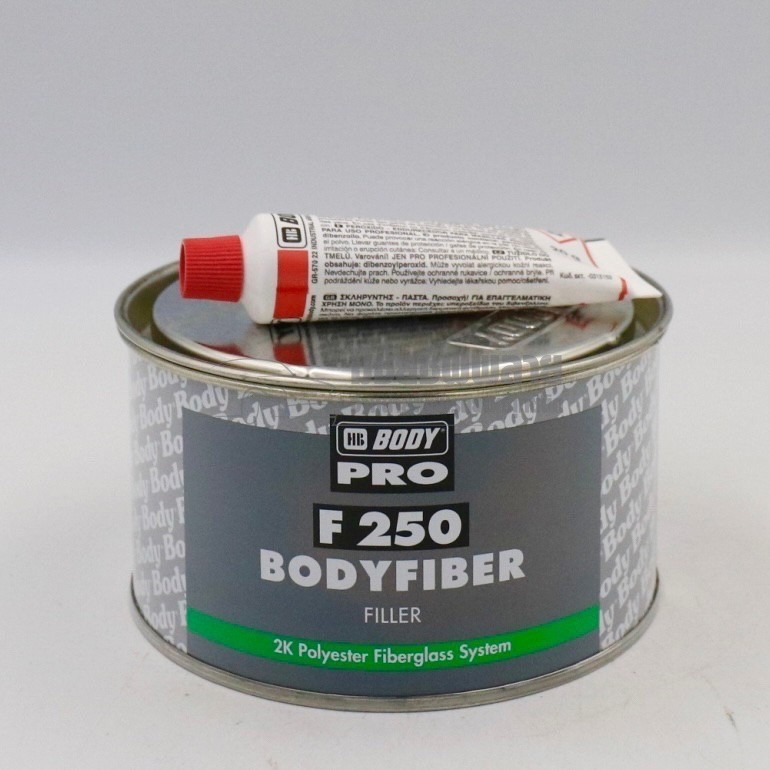 Body Pro No.F250 Bodyfiber Filler (สีโป้วใช้สำหรับพลาสติก) ขนาด 730g และ Hardener 20g | Shopee ...
