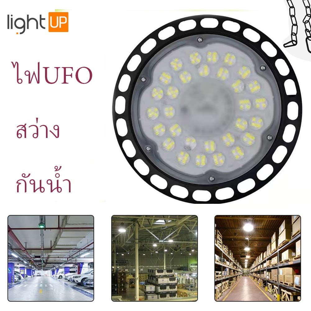 โคมไฟอุตสาหกรรม LED 100W 200W หลอดไฟ LED กันน้ำ ไฟปลูก ใช้ในโกดัง ลานจอดรถ ในบริษัท สนามกีฬาและ ...