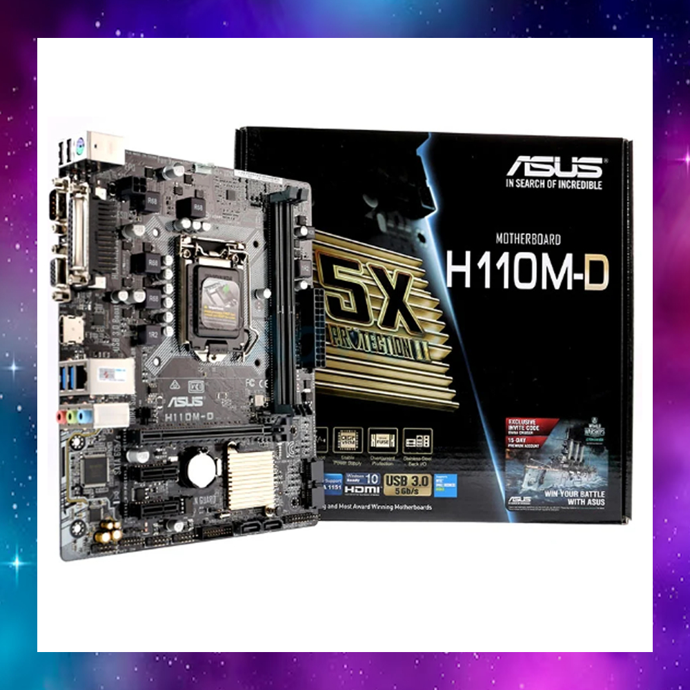 MAINBOARD (เมนบอร์ด) 1151 ASUS H110M-D SOCKET1151 GEN6-7 ใช้งานปกติ | Shopee Thailand