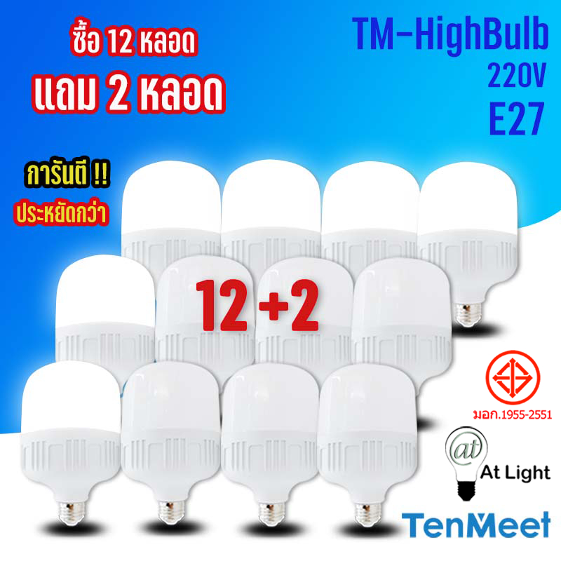 ยกโหลหลอดไฟ LED HighBulb 5W 10W 15W 20W 30W 40W 50W 60W 80W 100W 120W light ขั้วE27 หลอดไฟ ...