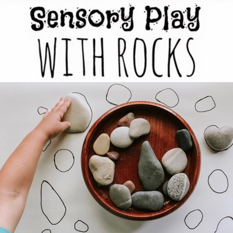 Sensory play with rocks หินขาว หินธรรมชาติ เล่นกับหิน montessori rocks ...
