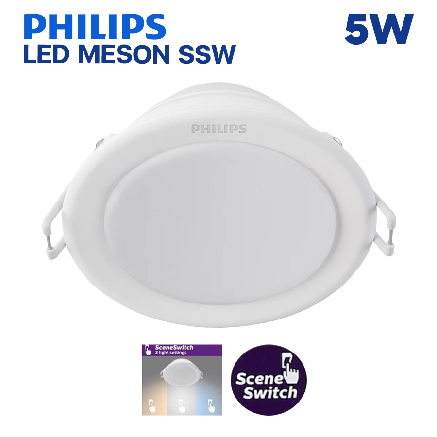 Philips (3แสงโคมเดียว) LED Meson SSW 5w 9w 13w 17w ขนาด 3.5นิ้ว / 4นิ้ว / 5นิ้ว / 6นิ้ว LED ...