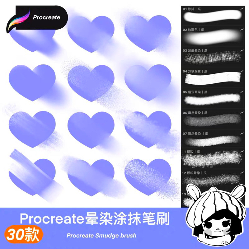 [Procreate] 30 Smudge brushes | Shopee Thailand