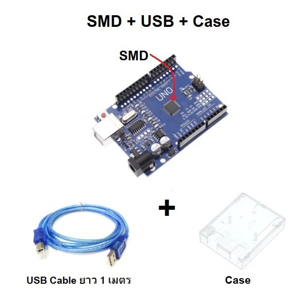 Arduino Uno R3 Compatible (CH340 Driver) พร้อมสาย USB Cable 100 cm ...