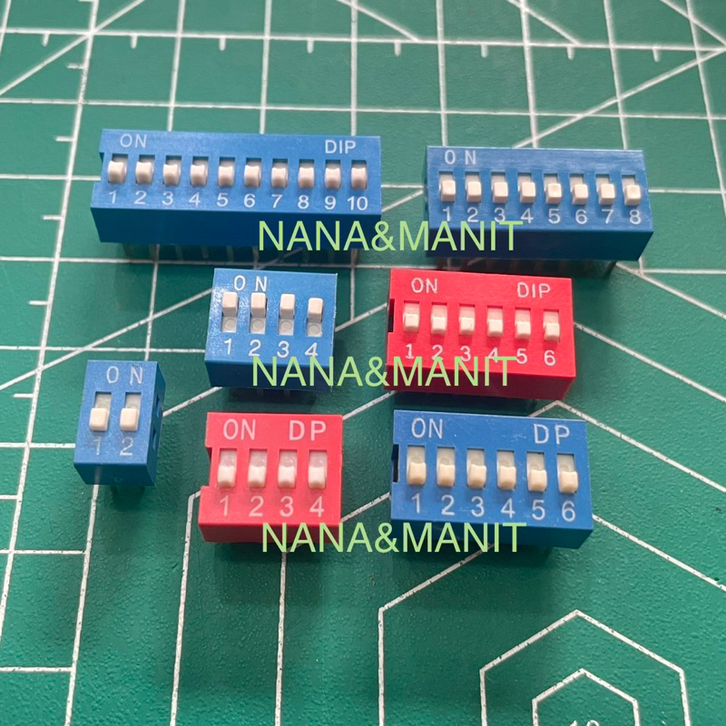 DIP Switch สวิตซ์ สวิตซ์เลื่อน 2CH 4CH 6CH 8CH 10CH พร้อมส่งในไทย🇹🇭 ...