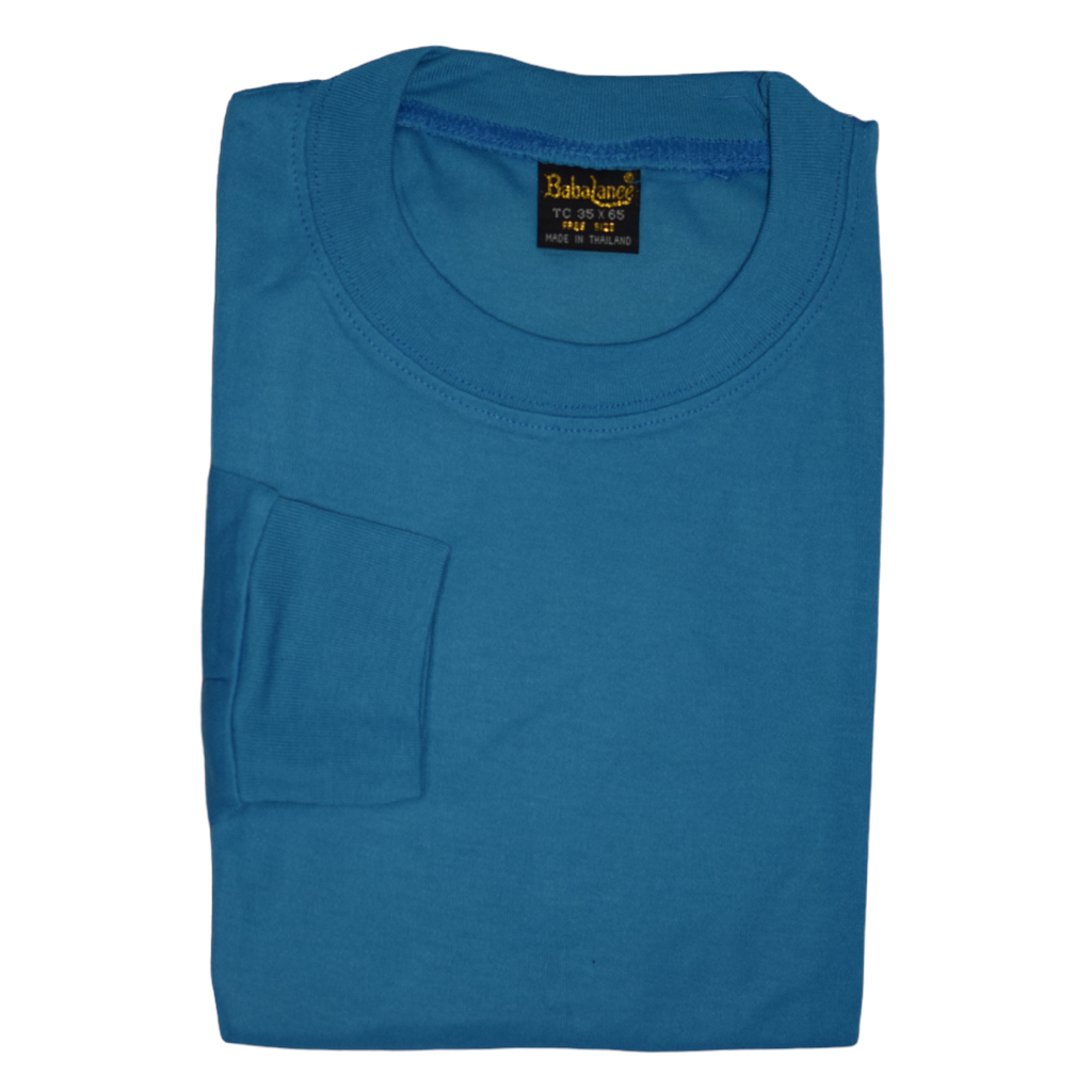 เสื้อยืด คอกลมแขนยาว สีล้วน ยี่ห้อ Babalance(บาบาลานซ์)/Baleena(บาลีนา ...