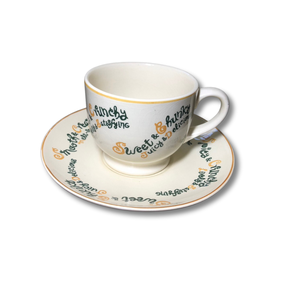 Vintage Mister Donut by Fitch U.S.A. แก้วกาแฟพร้อมจานรอง | Shopee Thailand