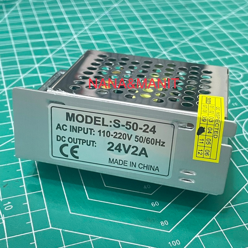 S-50-24 POWER SUPPLY 24V 2A INPUT:110/220VAC OUTPUT:24VDC 2A AMPเต็ม ...