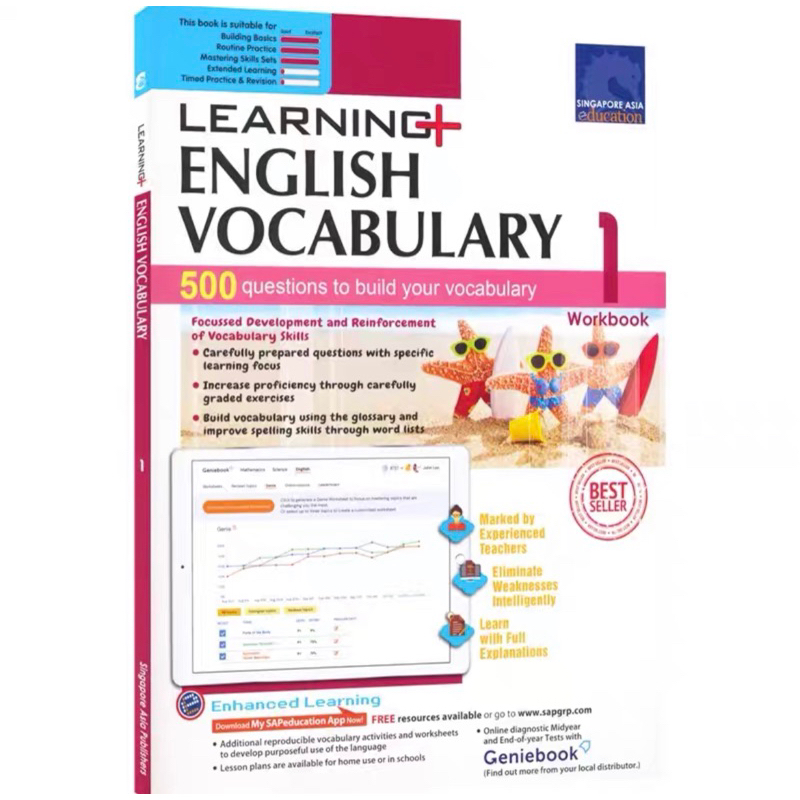 Singapore Learning English Vocabulary Workbook (6 BOOKS SET,Grade1-6 ...