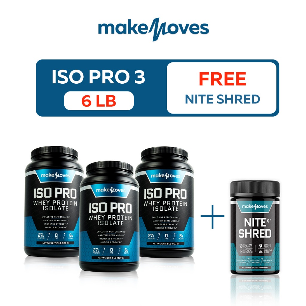 ISO PRO Whey Protein Isolate MakeMoves (Iso Pro 3 with free Nite Shred) | Shopee Thailand
