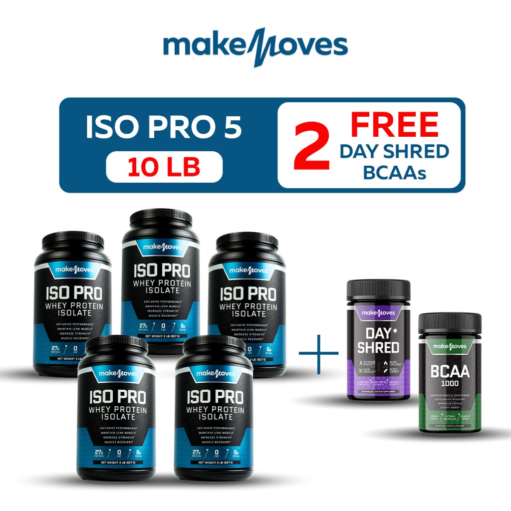 ISO PRO Whey Protein Isolate MakeMoves (Iso Pro 5 with free 1 Day Shred, 1 BCAAs) | Shopee Thailand