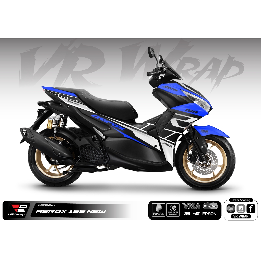 (VR wrap) สติ๊กเกอร์ kit / Yamaha aerox New 2021 ลาย 60th | Shopee Thailand