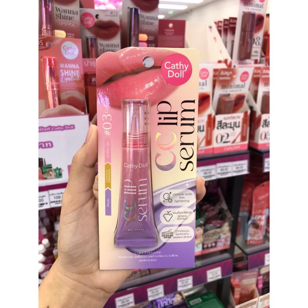 Cathy Doll CC Lip Serum Color Corrector 10g. เคที่ดอลล์ ซีซี ลิป เซรั่ม คัลเลอร์ คอร์เรคเตอร์ ...