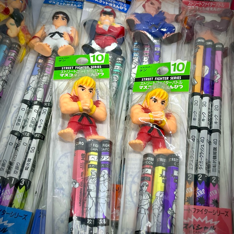 Street Fighter figure mini doll pencil set rare capcom made in Japan ...