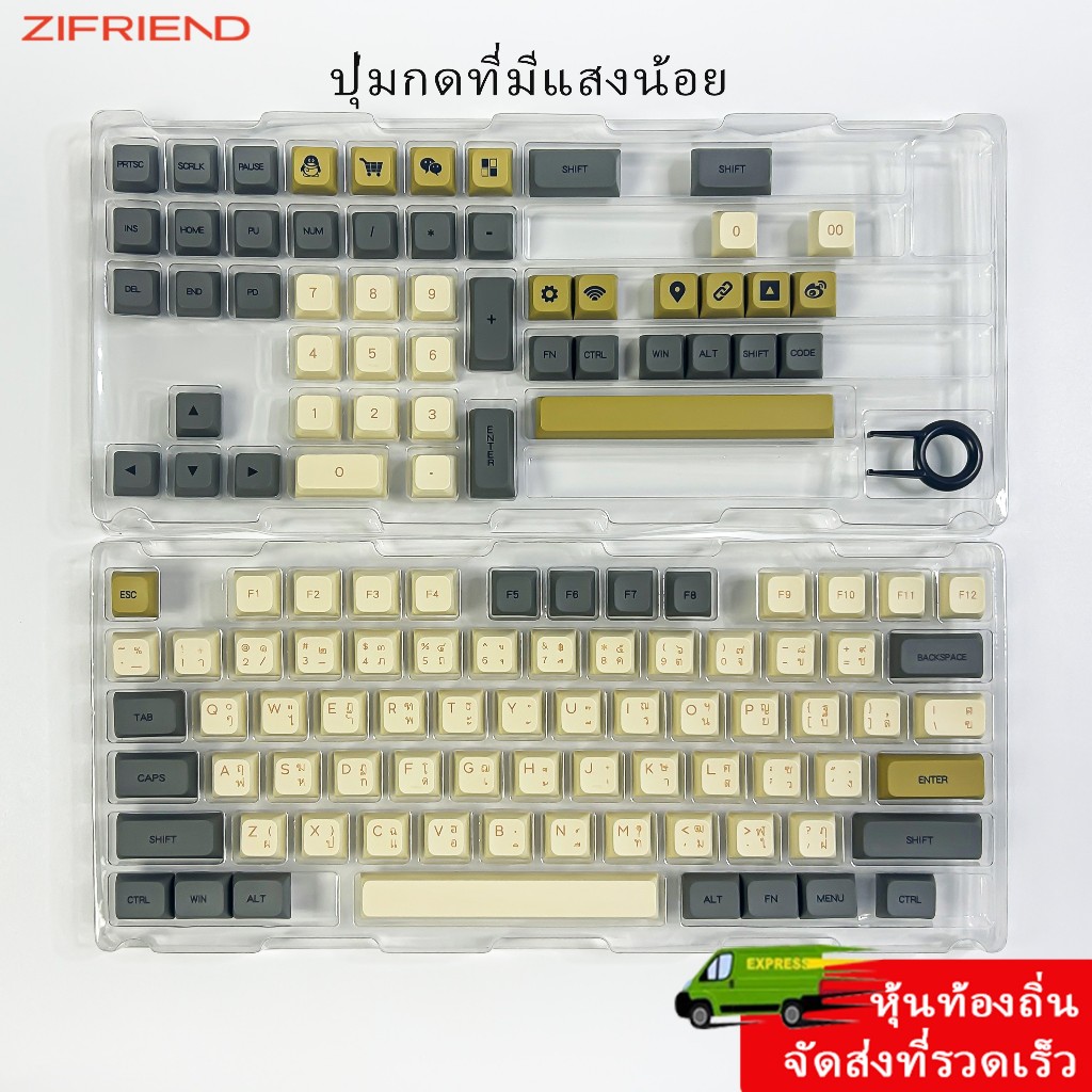 ZIFRIEND Shimmer Theme Keycap 125-Key XDA Profile PBT Key Cap สำหรับ ...
