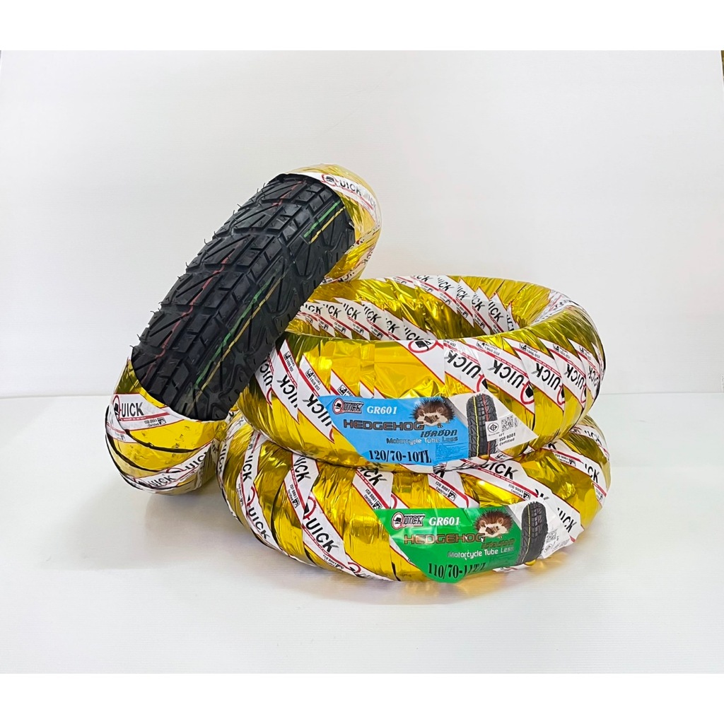 ยางรถจักรยานยนต์ ยางนอก Quick GR601 TL (ไม่ใช้ยางใน) ขอบ 10,11 | Shopee ...