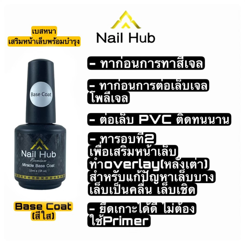Nail Hub Base /Top 15 ml พร้อมส่ง | Shopee Thailand
