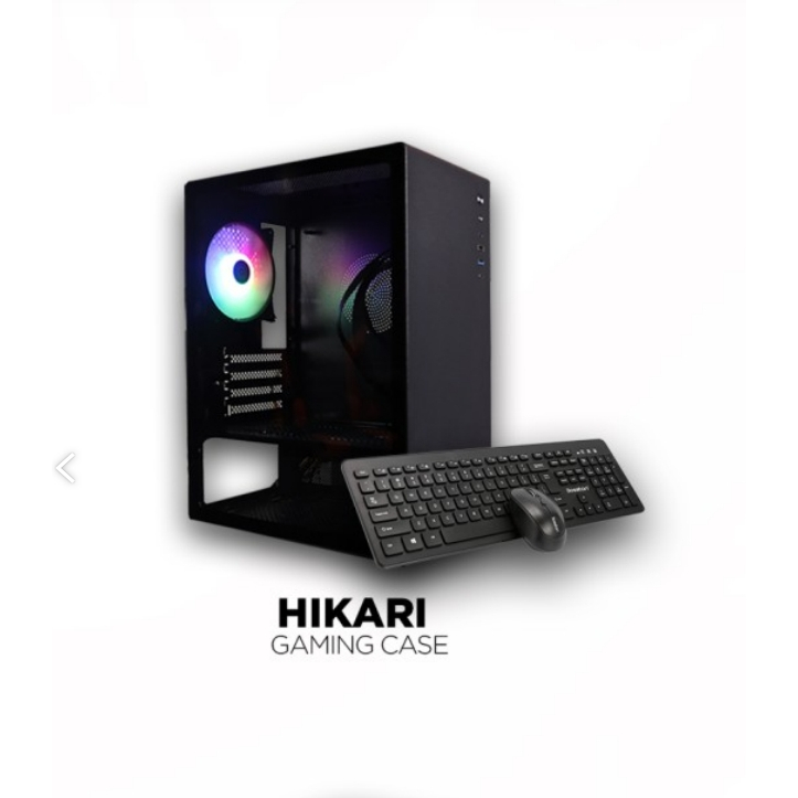 HIKARI เคสคอมพิวเตอร์แถม เม้าส์ และคีบอร์ด เซ็ท wifi Neolution E-Sport Gaming Case HIKARI เคส ...