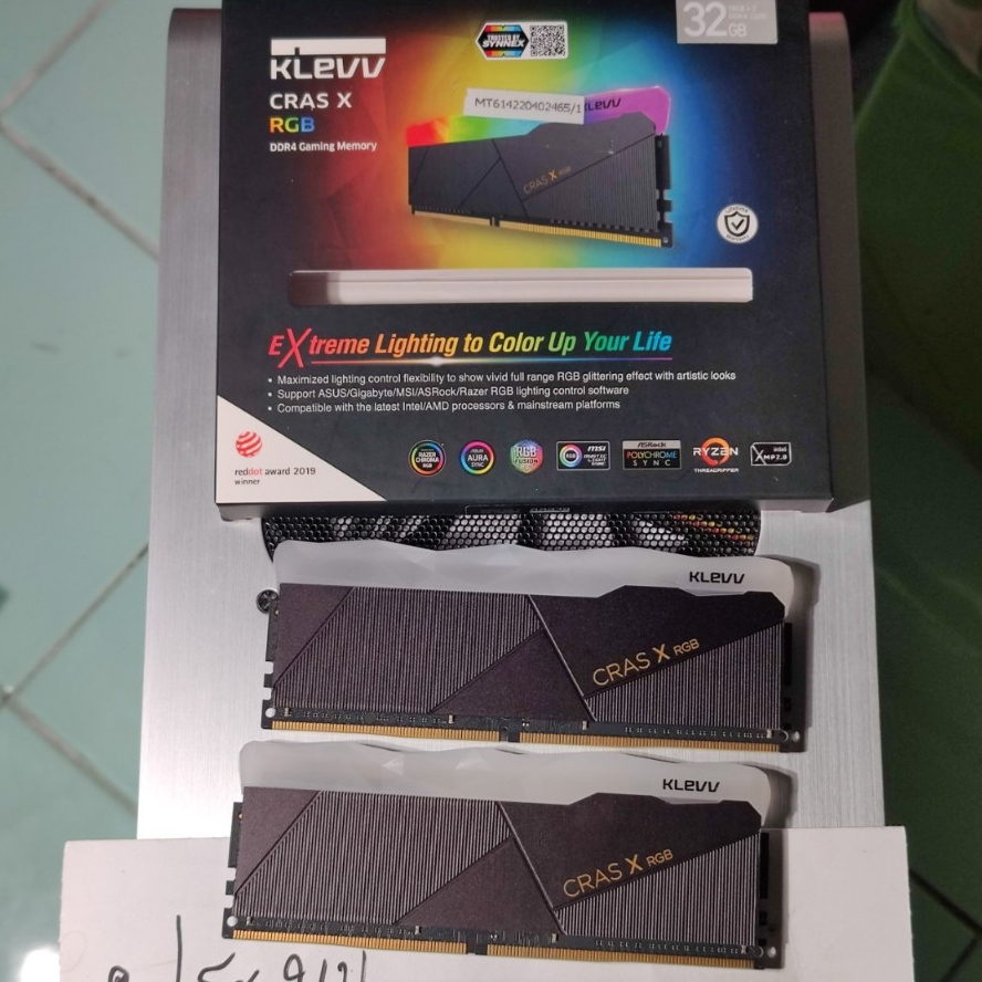 RAM PC DDR4 32GB Bus3200 Klevv cras x rgb (มือสอง) | Shopee Thailand