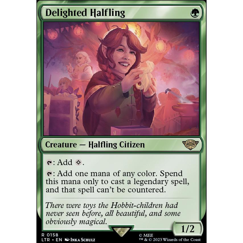 Delighted Halfling การ์ด Magic the Gathering ของแท้ จากชุด The Lord of ...