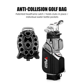 กระเป๋ากอล์ฟ PGM สีเทาดำ วัสดุ PU กันน้ำ (QB134) Golf Bag PGM สามารถใช้งานได้ทั้งชายและหญิง ...