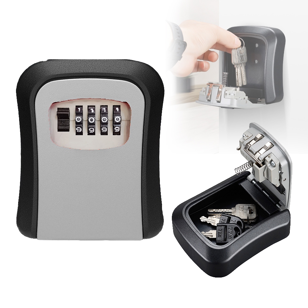 poodoo กล่องเก็บกุญแจ แบบใส่รหัส กล่องนิรภัยใส่กุญแจ ติดผนังได้ ...