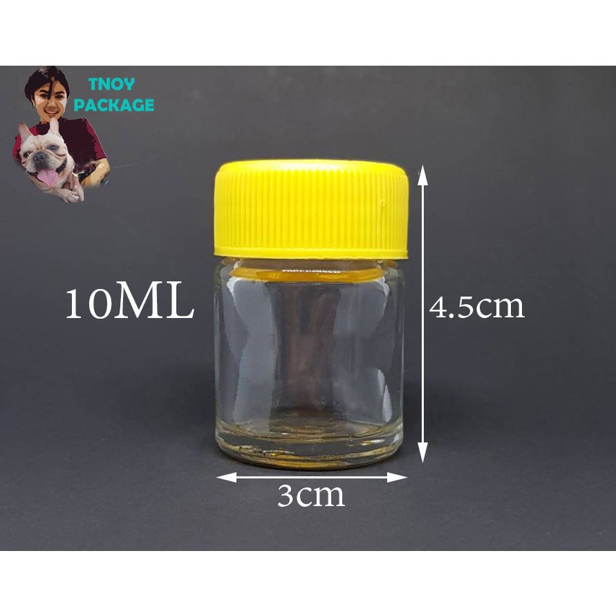 ขวด 10 มล. (50ใบ) ขวดแก้ว 10ml + ฝาพลาสติก ร้านTnoy Package บรรจุภัณฑ์ (ส่งสินค้าทุกวัน จ-อ-พ-พฤ ...