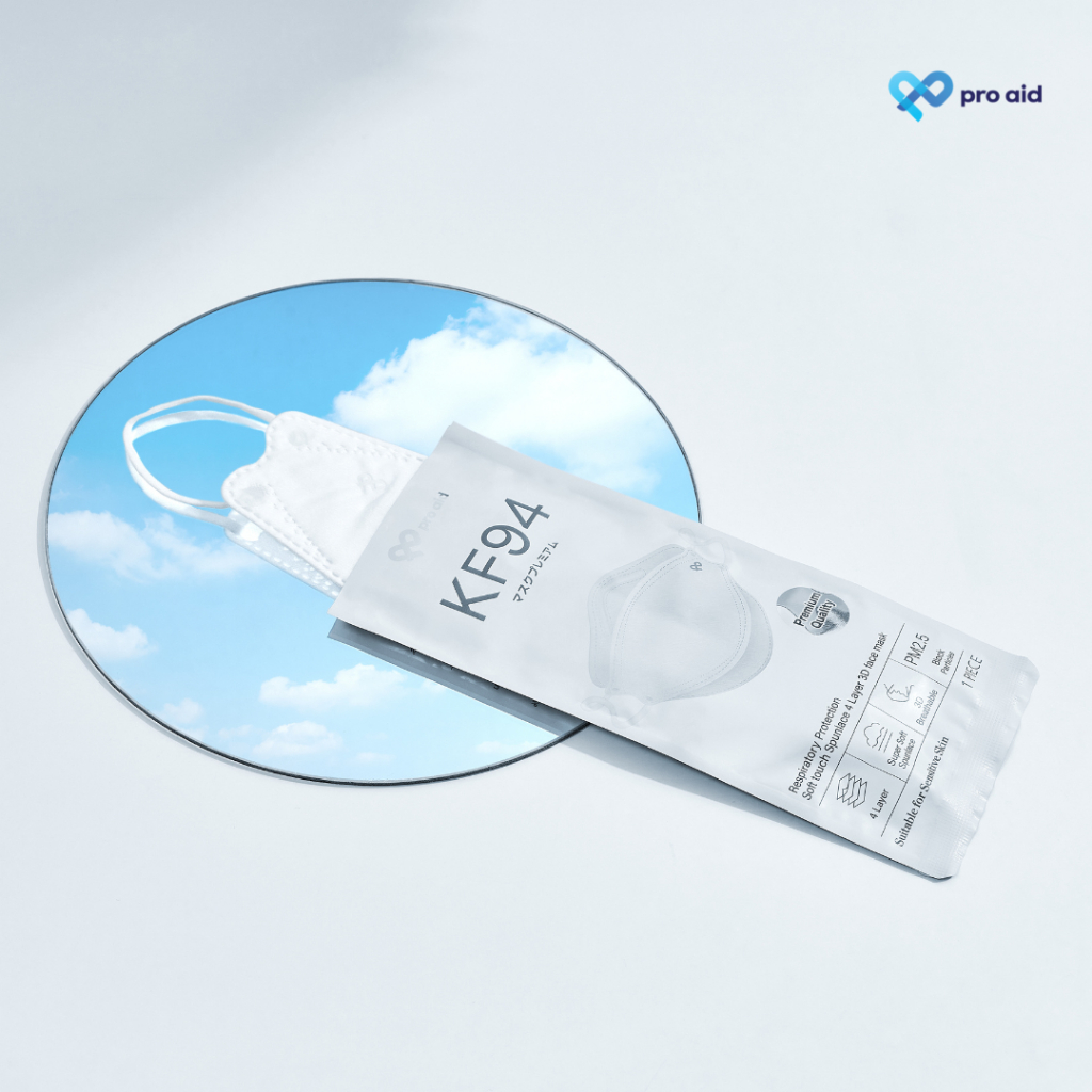 [แพค 1 ชิ้นต่อ1ซอง] PRO AID KF94 หน้ากากอนามัยทางการแพทย์ 3 มิติ 4 ชั้น ...