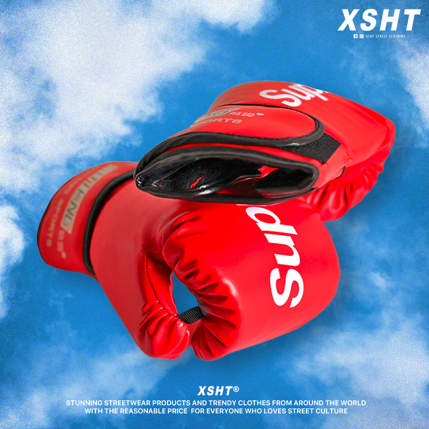 🔥พรีออเดอร์🔥 Supreme Boxing Gloves นวมชมมวย นวมมวย นวมมวยไทย by XSHT ...