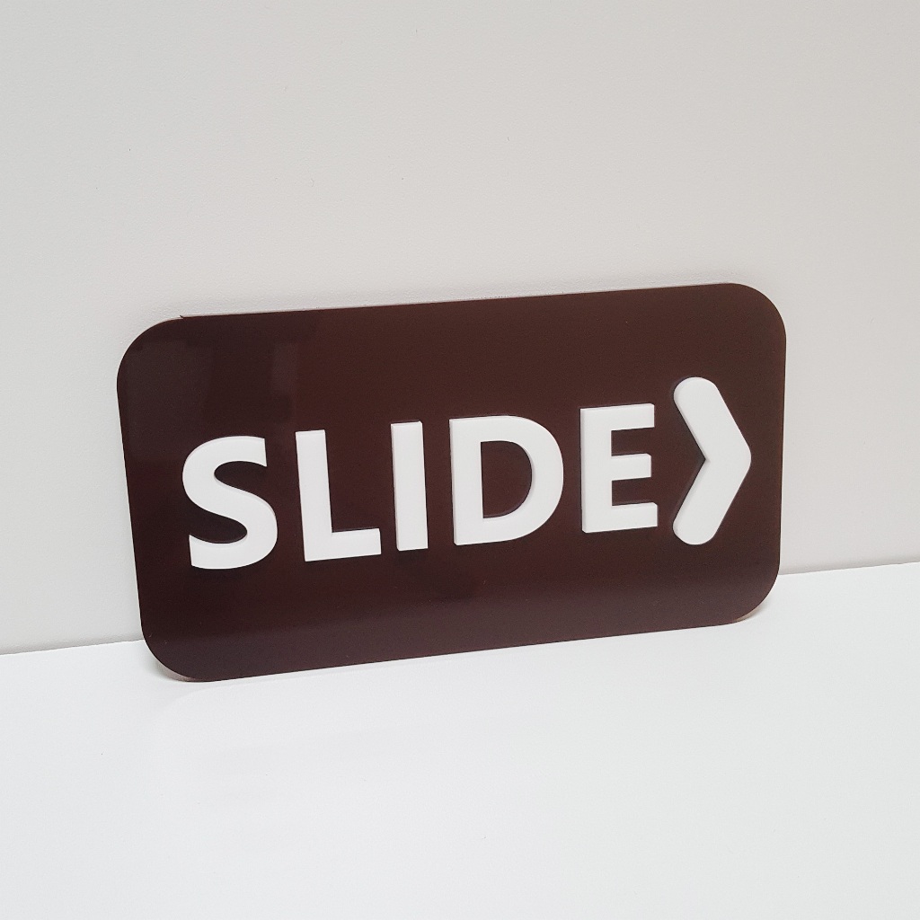 ป้ายอะคริลิค ป้ายเปิดประตู PULL , PUSH ป้ายข้อความสำหรับติดประตูหรือกระจก SLIDE, PUSH, PULL ...