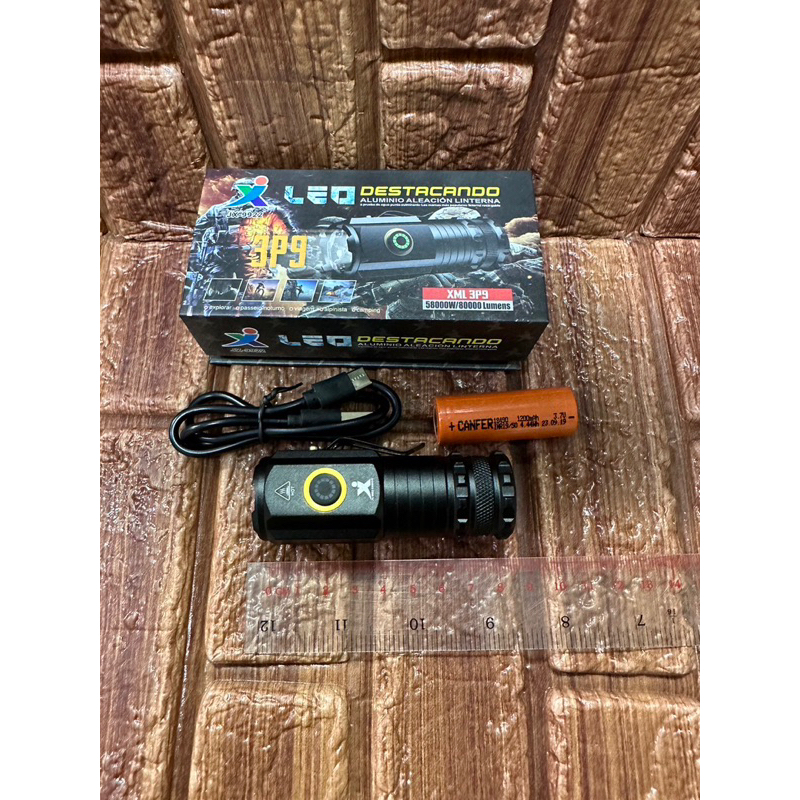 ไฟฉาย 3P9 T9 รุ่น JX-9922 58000W/80000Lumens ด้านท้ายมีเเม่เหล็ก ...