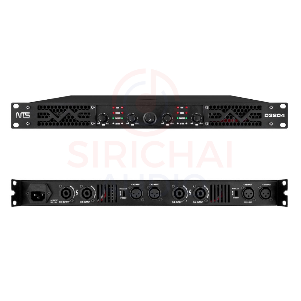 1U poweramp 4ชาแนล NTS รุ่น D3204 | Shopee Thailand