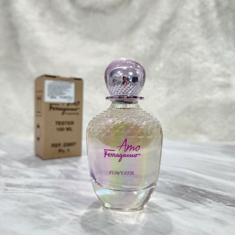 Salvatore Ferragamo amo flowerful edp 100ml กล่องเทสเตอร์ป้ายไทย ...