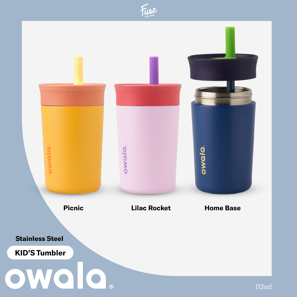 OWALA Kid's Tumbler 12oz ขวดน้ำเคลือบสแตนเลท 3 ชั้น เก็บความเย็นได้นาน ...