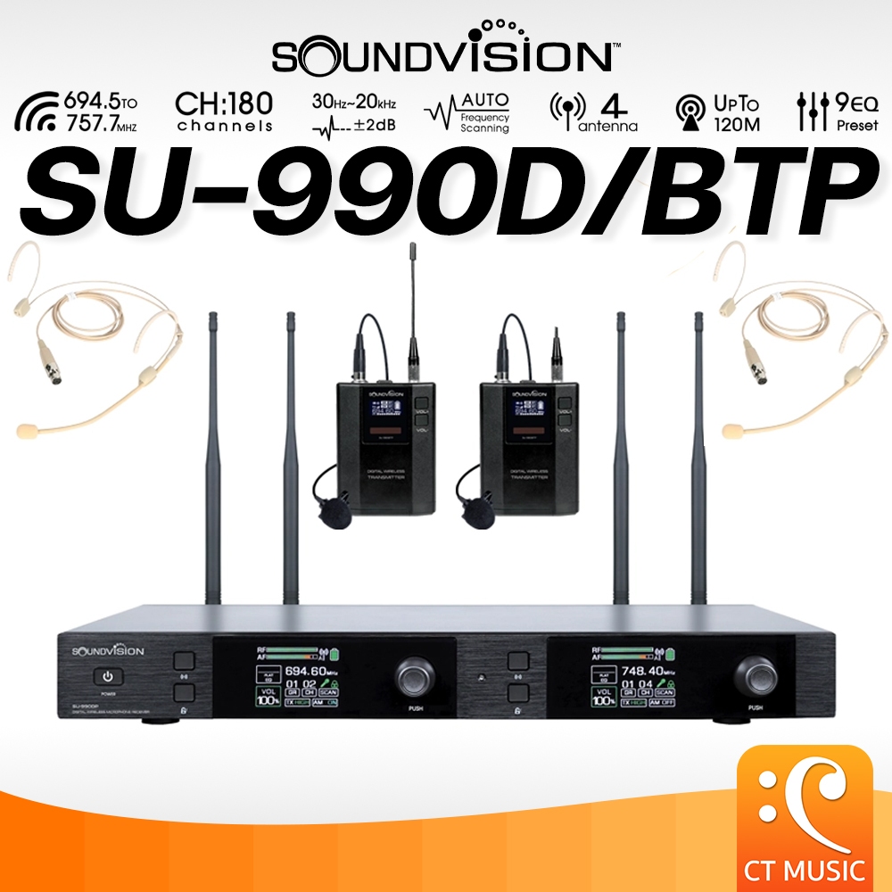 SOUNDVISION SU-990D/BTP (CB) ไมโครโฟน ไมค์ลอย ไมค์ไวเลส ไมค์หนีบปกเสื้อ ...