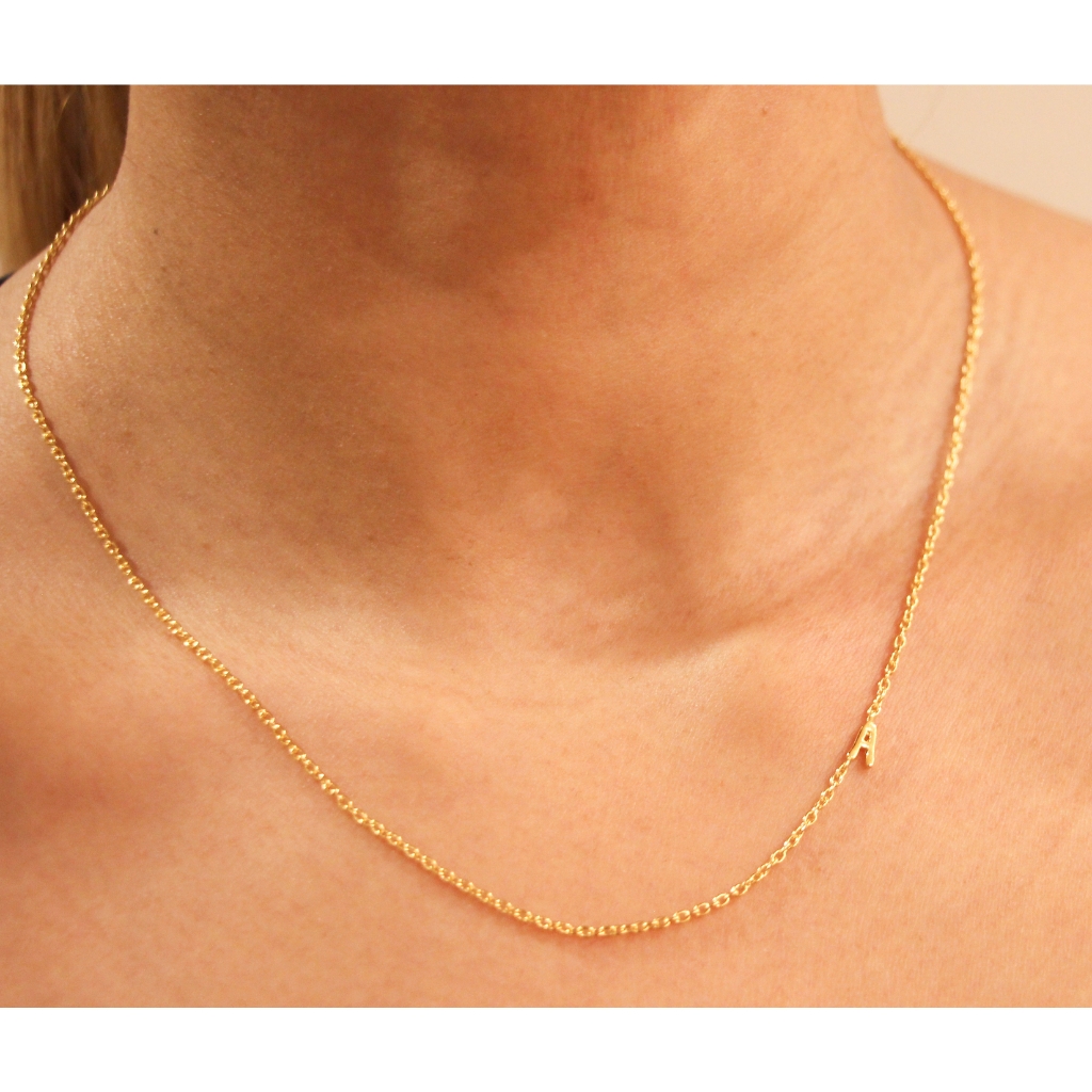 A-Z Alphabet Side Necklace | Shopee Thailand