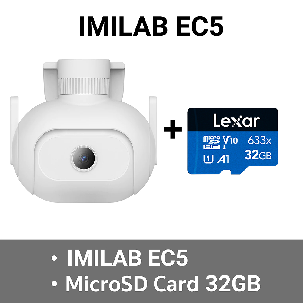 [2090 โค้ด 15DD300] IMILAB EC5 กล้องวงจรปิดนอกบ้าน คมชัดถึง 2K ตรวจจับ 360° ภาพสีกลางคืน ศูนย์ ...