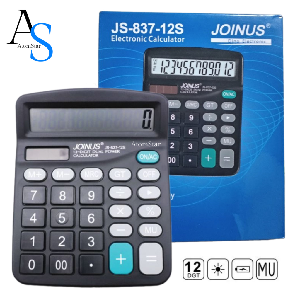 Electronic Calculator เครื่องคิดเลข JOINUS รุ่น JS-837-12S เครื่องคำนวณ ...