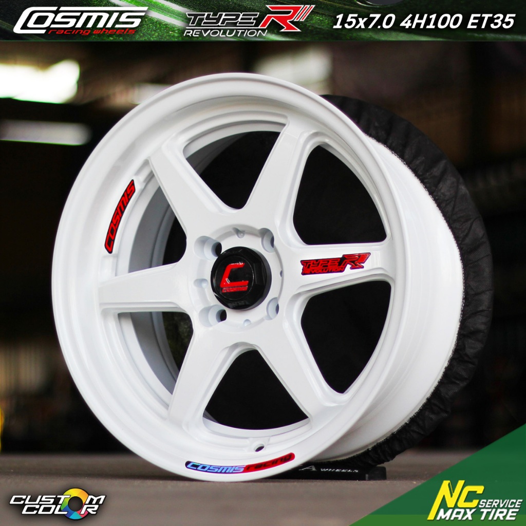 ล้อแม็กCOSMIS TYPE-R ขอบ15 สีขาวคลีน สำหรับรถCity Car / Eco Car ...