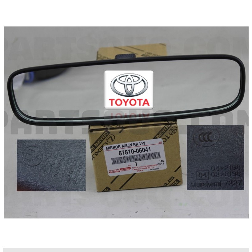 กระจกมองหลังรถ Toyota แท้ 100% ใส่ได้กับรุ่น Vigo Vios Yaris Fortuner ...