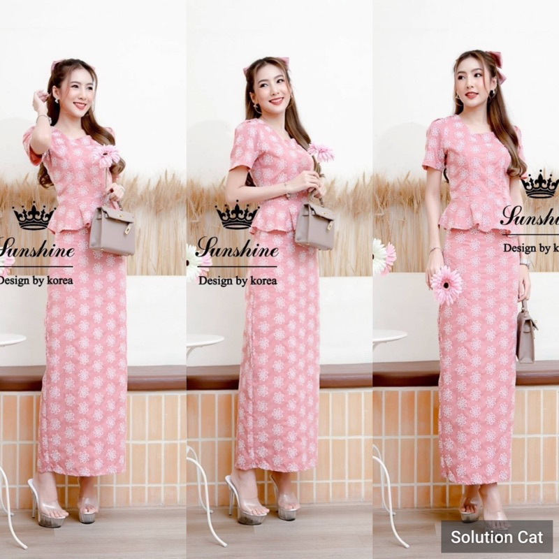 ว่าง 3xl 💥ราคาโปร💥ชุดเซ็ทกระโปรงงานปักสวยมากป้าย Lady Sunshine