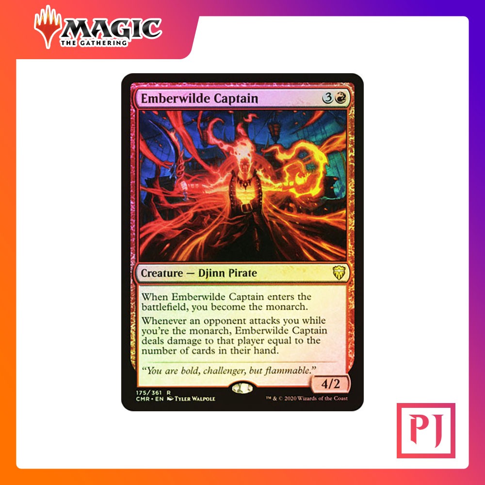 [MTG] Emberwilde Captain [CMR] [RED] [RARE] [FOIL] [ENG] (การ์ดเมจิค ...