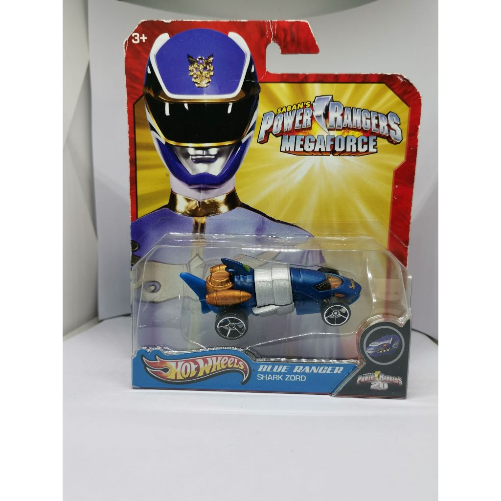 MATTEL HOT WHEELS POWER RANGERS MEGA FORCE SHARK ZORD/BLUE RANGER ...