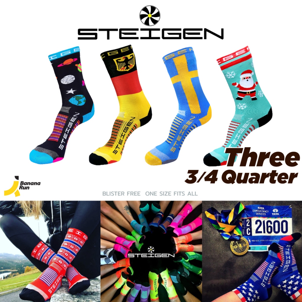 Steigen Running Socks 3/4 (unisex) สไตเก้น ถุงเท้าวิ่ง BananaRun ...