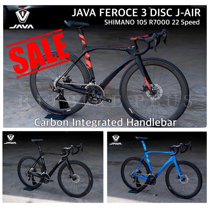 (โค๊ดส่วนลด)(แถมหมวก) จักรยานเสือหมอบคาร์บอน Java Feroce3 j-air disc ...